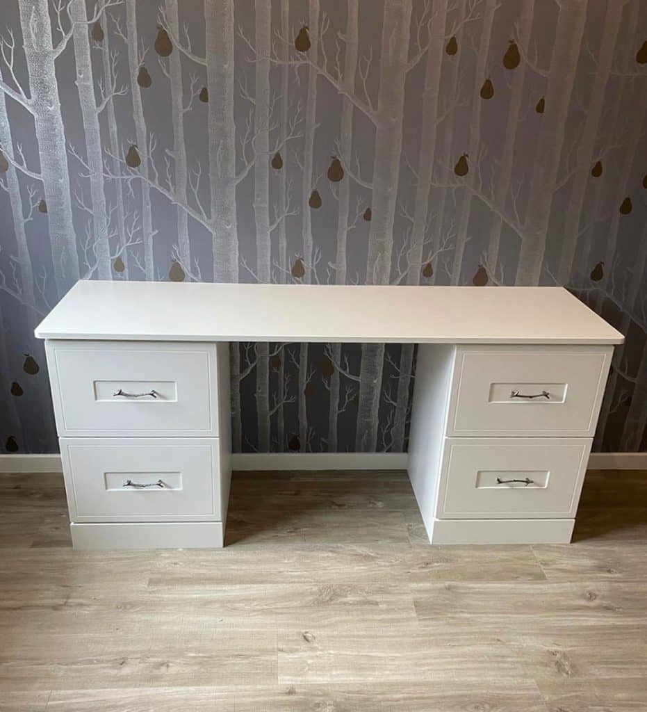 Alcove Freestanding Custom Made Dressing Table & Cupboards